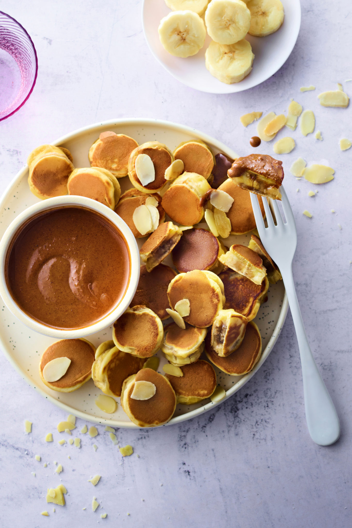Recette : mini pancakes aux cœur banane - Gazellemag